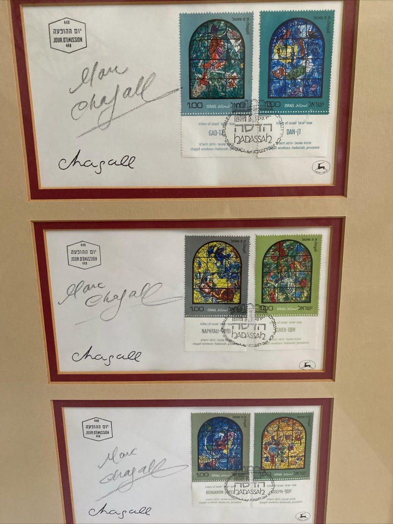 Chagall, Marc. (1887 - 1985) Complete Jerusalem Window FDC Set - Signed ...