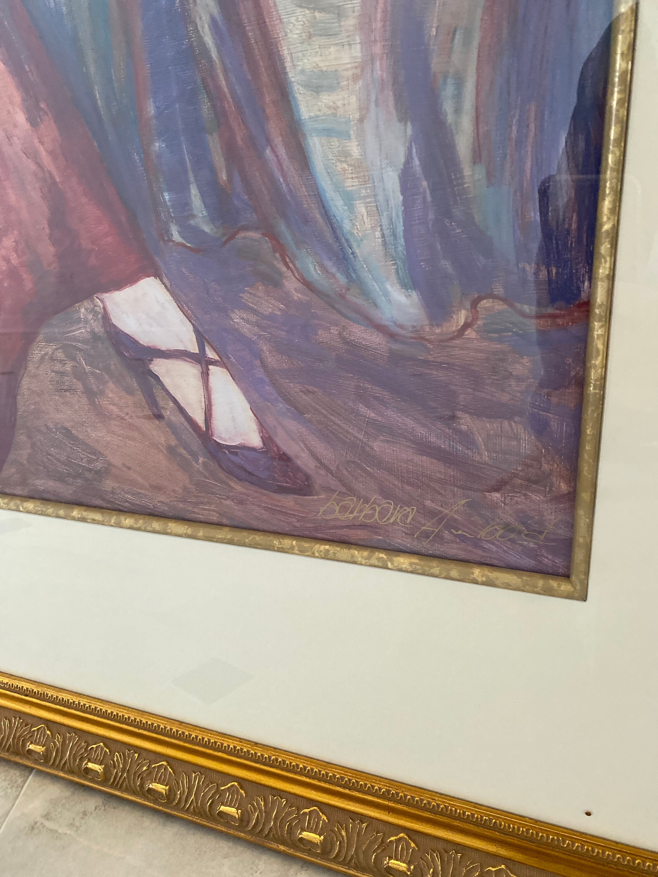 Barbara A Wood taffeta and Lace 1999 Huge 46x40 Signed Numbered Limited ...