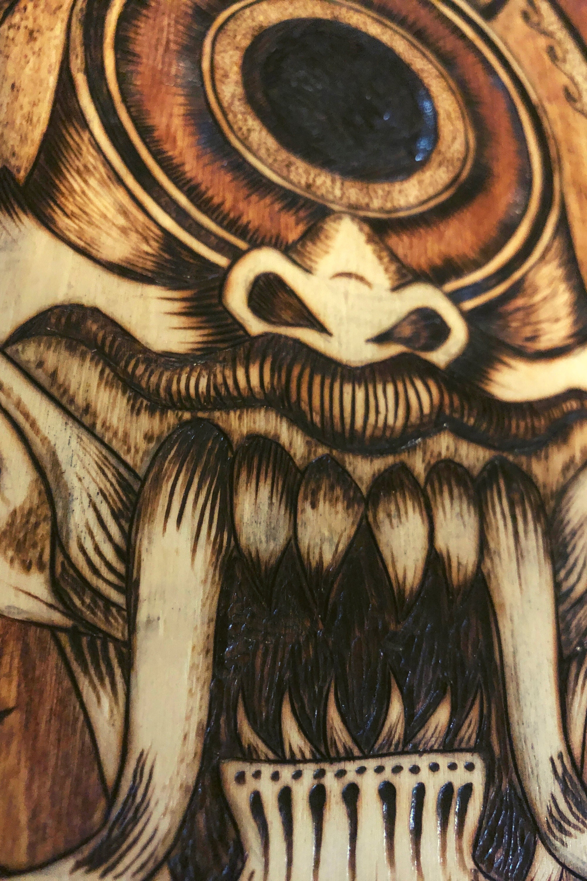 Custom Pyrography Japanese-inspired Demon - Etsy