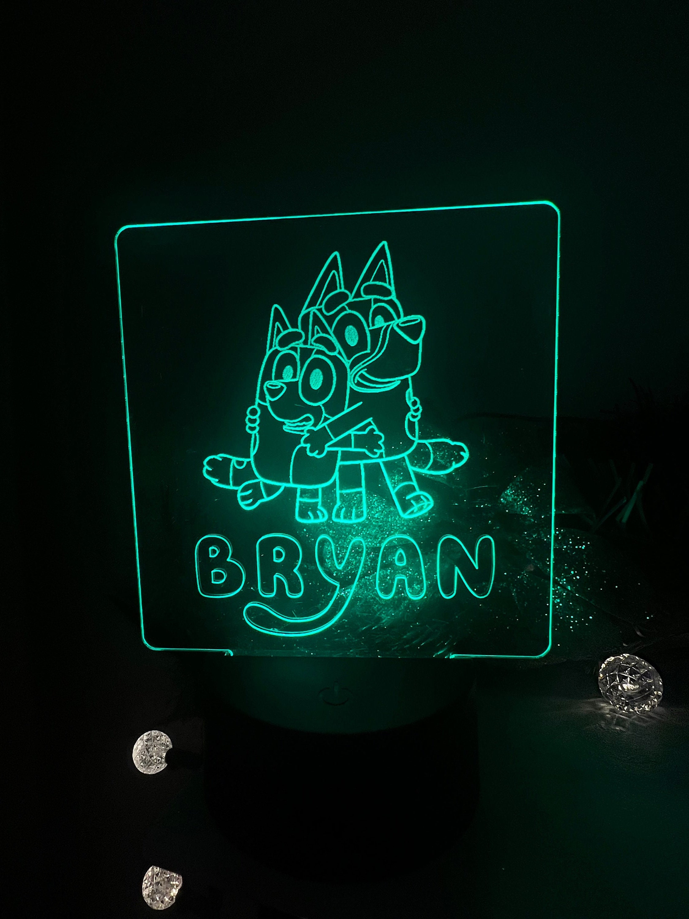 Bluey Night Light, Childrens Night Light , Personalized Night Light ...