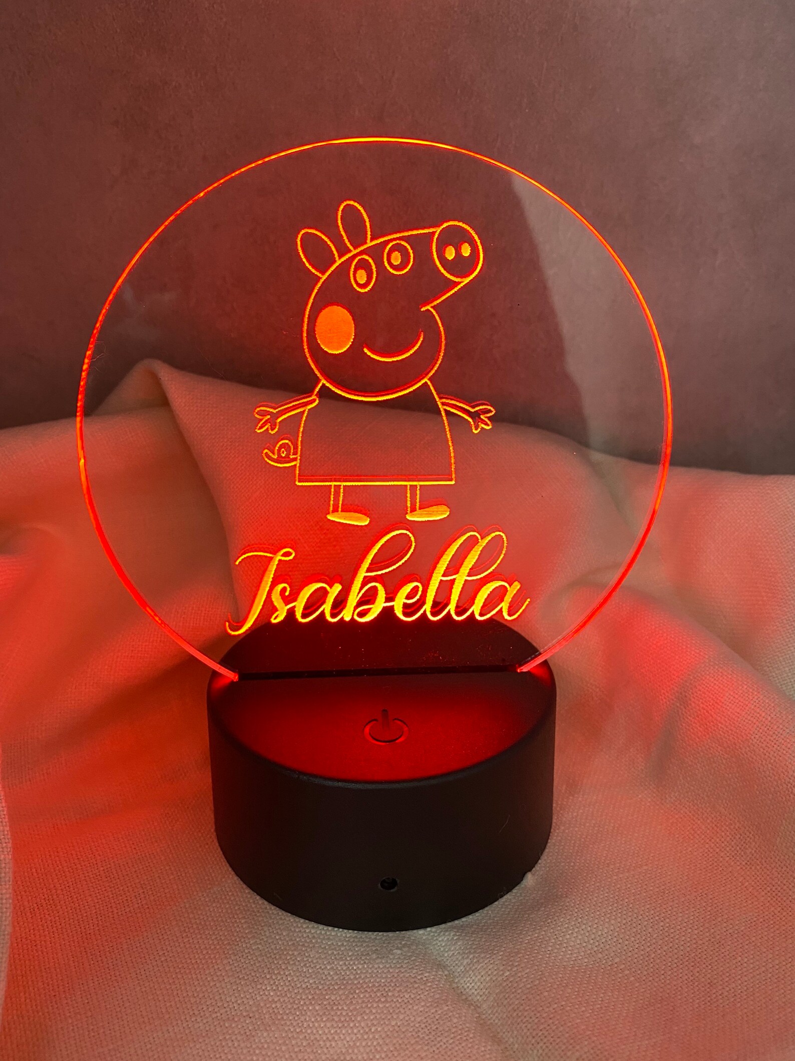 Peppa Pig Personalized LED Night Light – Custom Name Lamp for Kids Room ...