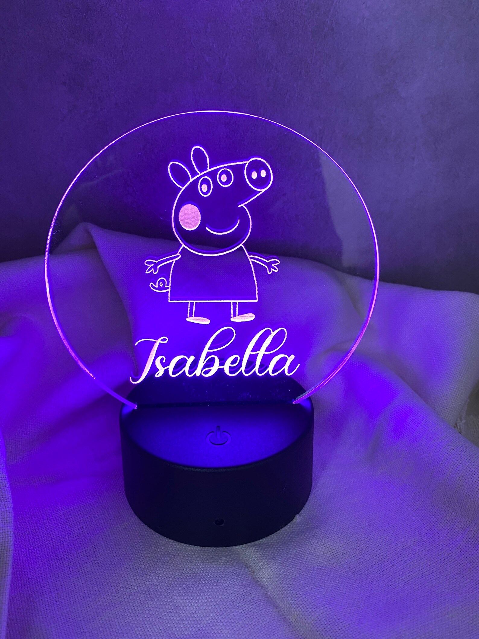 Peppa Pig Personalized LED Night Light – Custom Name Lamp for Kids Room ...