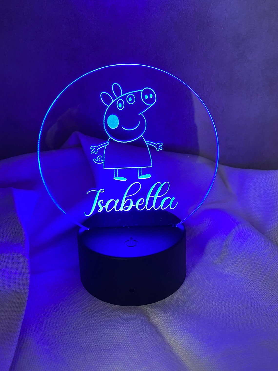 Peppa Pig Personalized LED Night Light – Custom Name Lamp for Kids Room ...