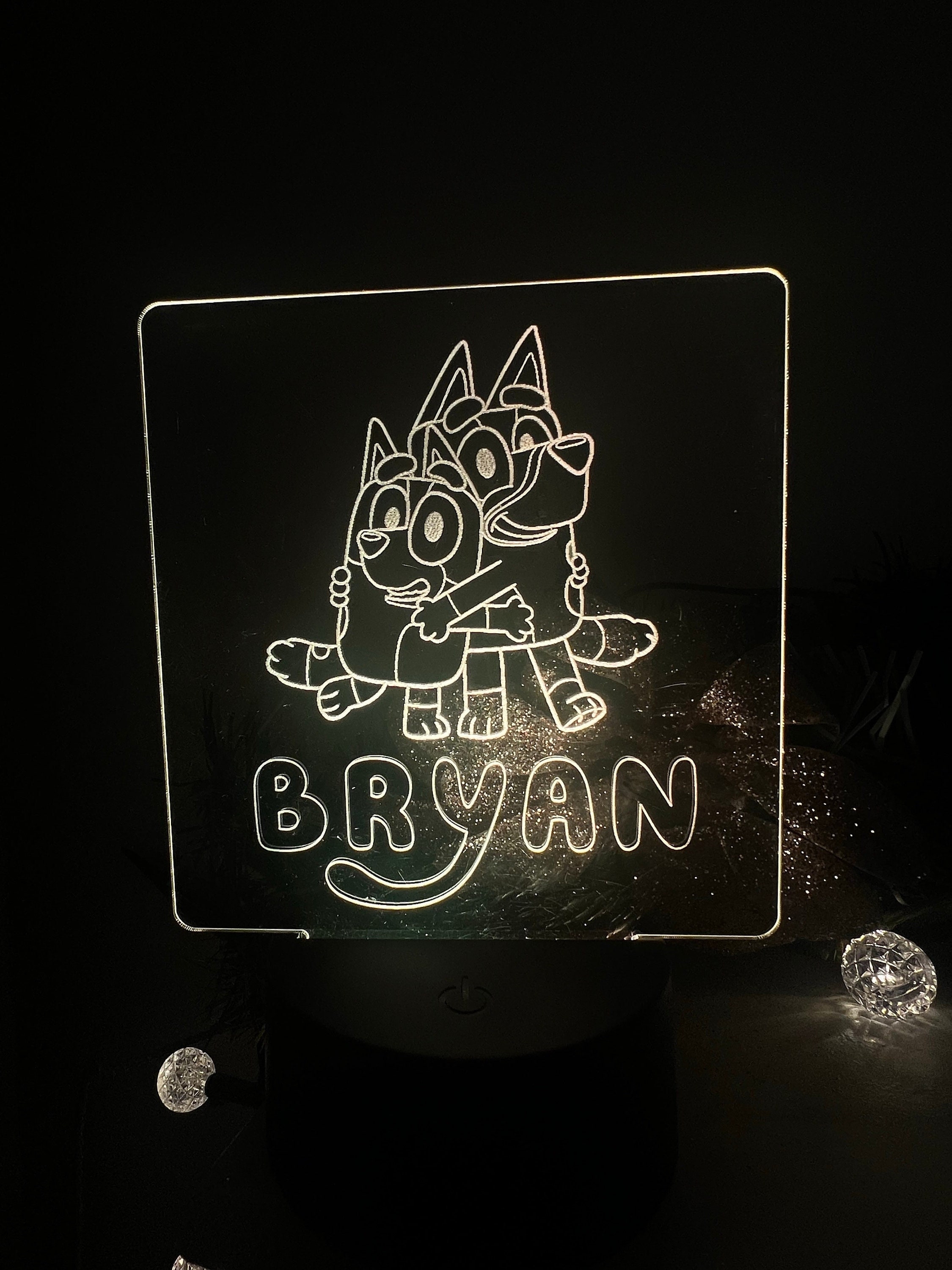 Bluey Night Light, Childrens Night Light , Personalized Night Light ...