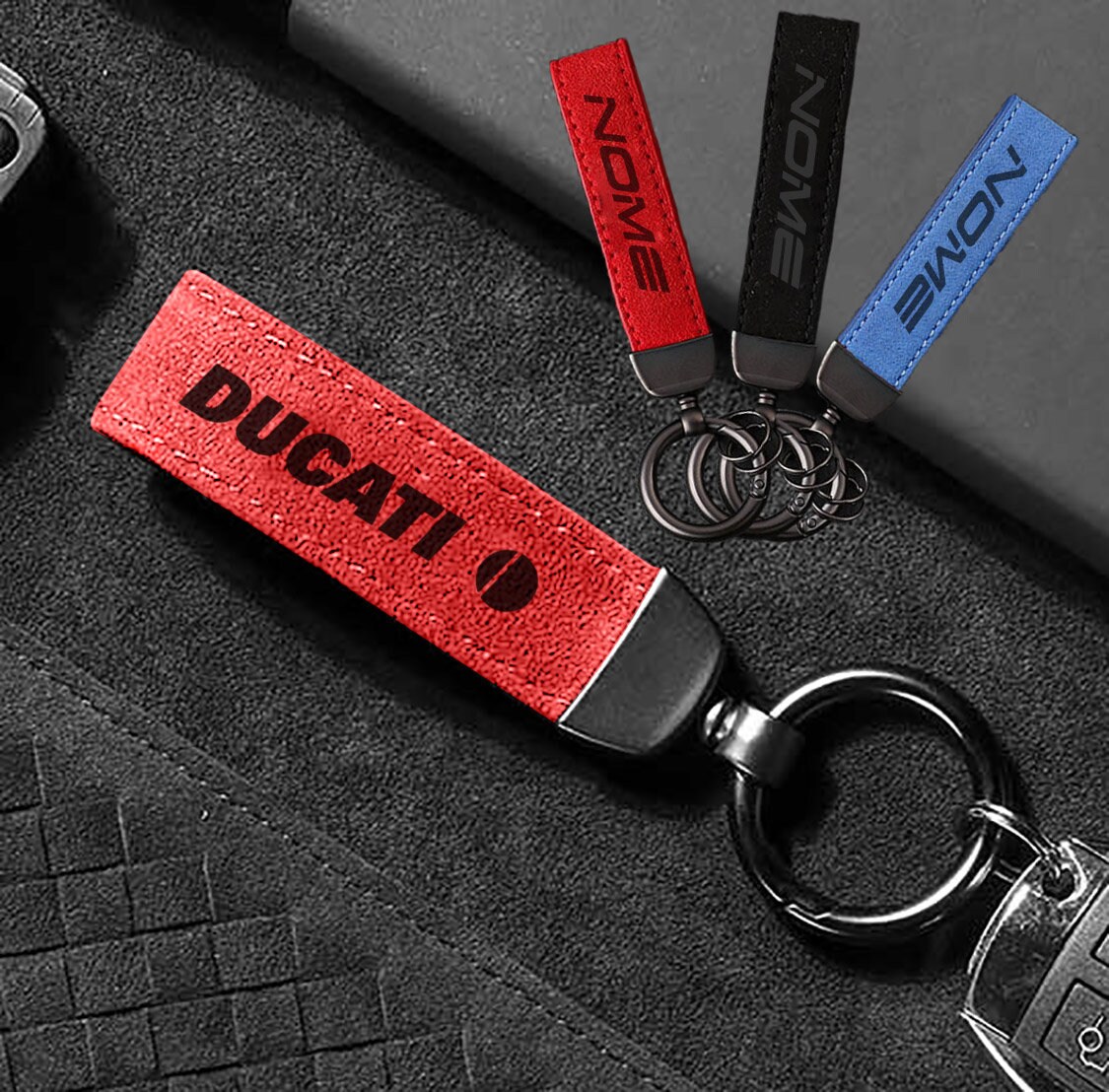 Leather Keychain Ducati - Etsy