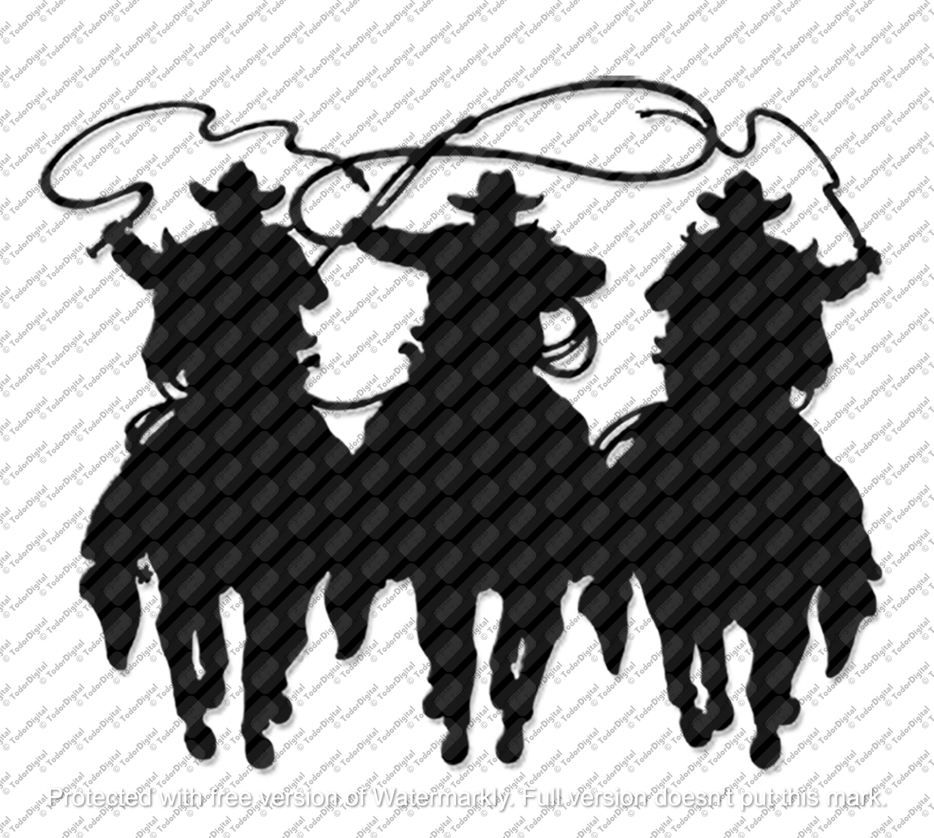 Cowboys Svg File Cowboy Clipart Cowboy Stencil Western Art - Etsy