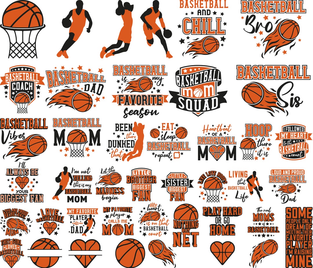 Basketball SVG Bundle Basketball Quotes Sport SVG Design 42 Designs for ...
