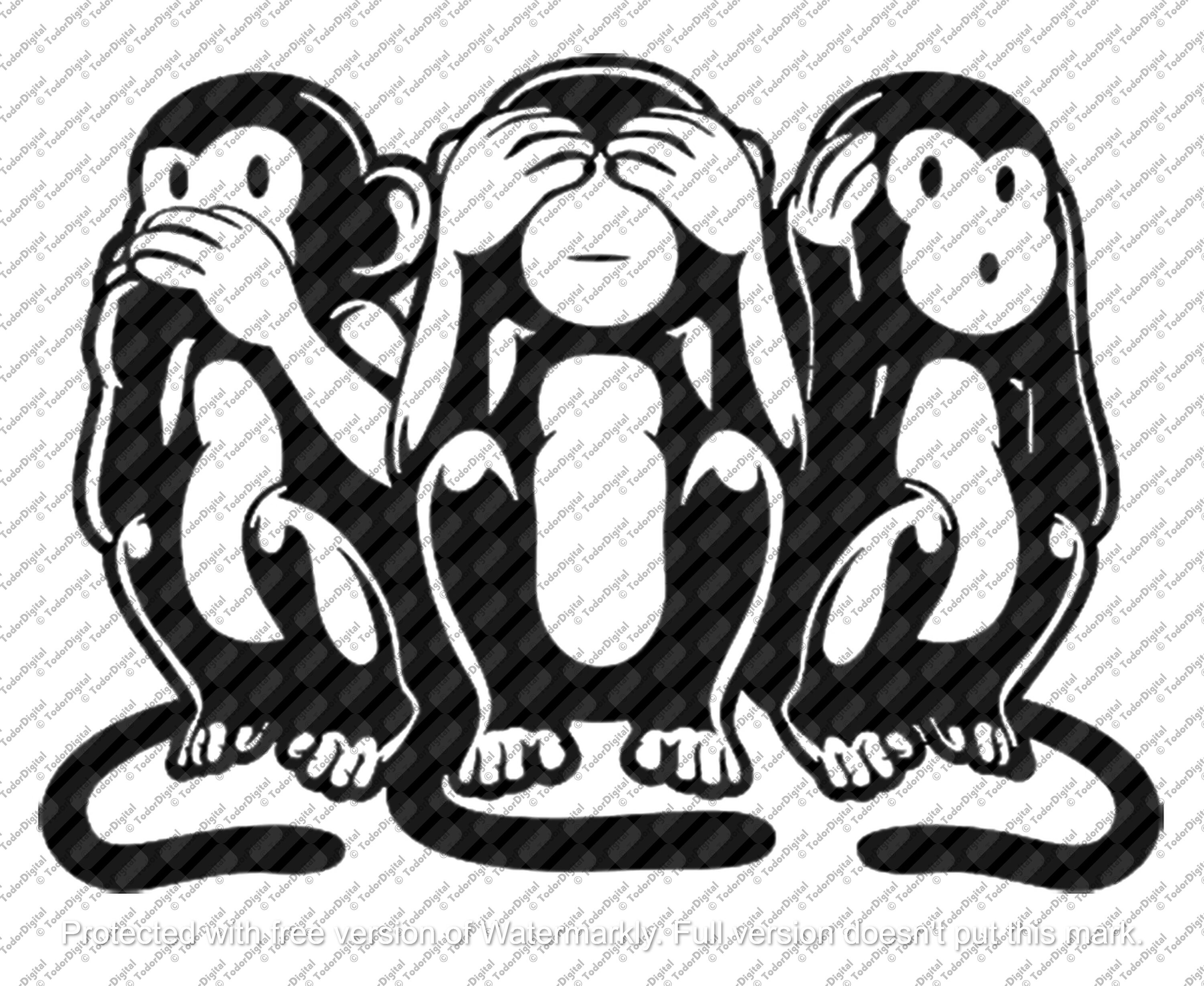 Monkey Svg File Monkeys Clipart Animals Svg Wild Animals - Etsy