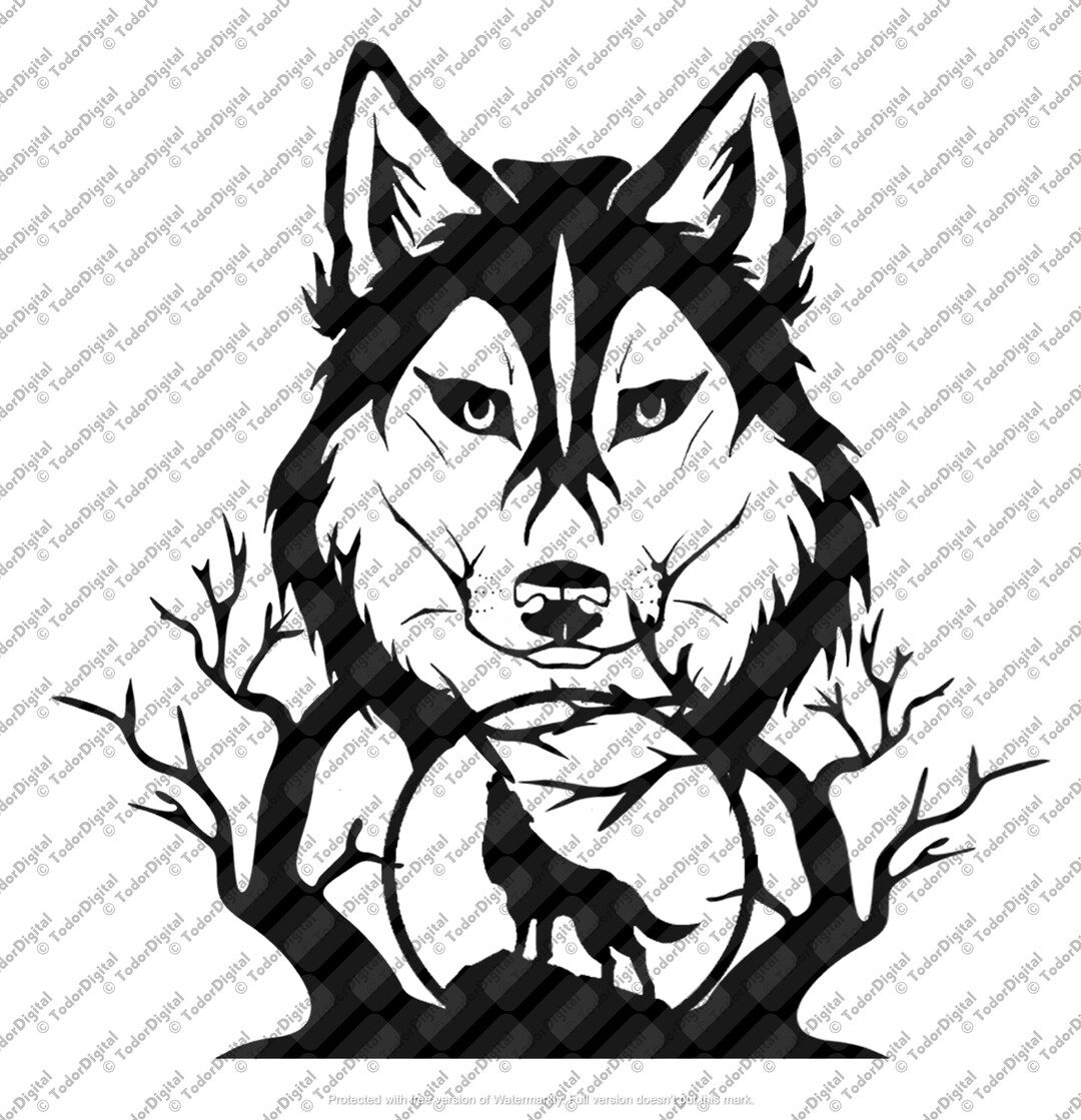 Buy Wolf Svg File, Wolves Svg, Wolf and the Moon Svg Design, Wolf Pack ...
