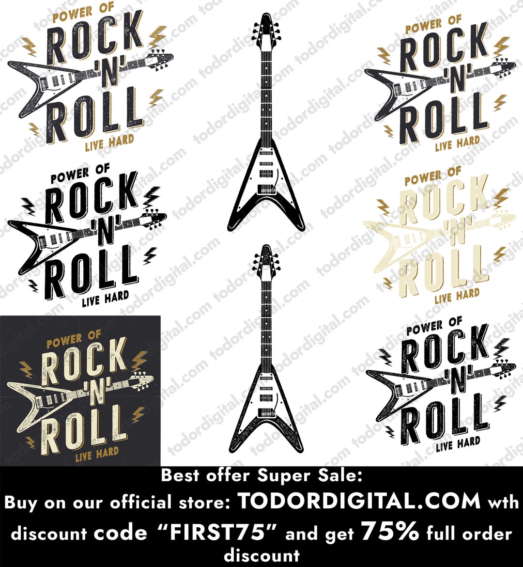 Rock and Roll Svg File Rock and Roll Svg Design Music Clipart Vector ...
