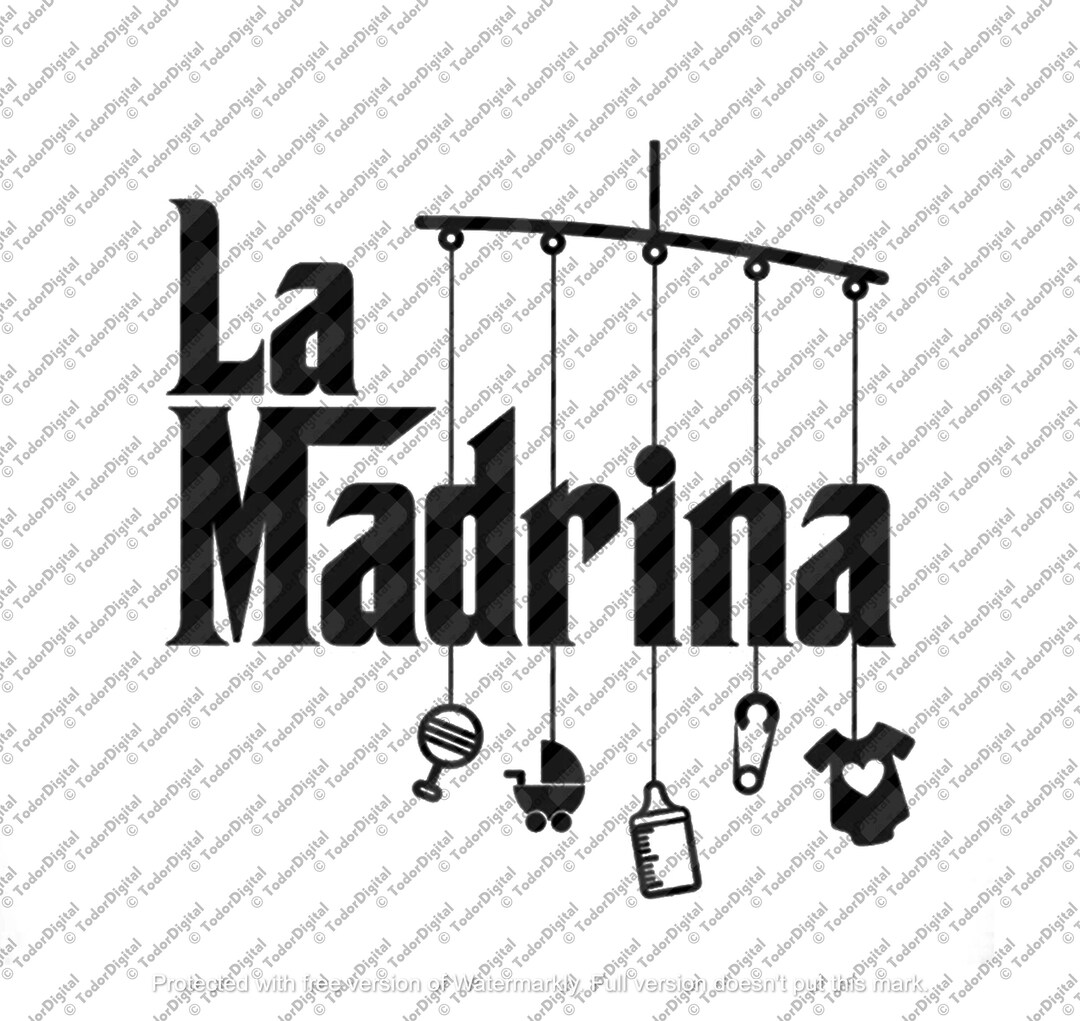 La Madrina Svg File La Madrina Stencil Madrina Clipart Religious Svg La ...