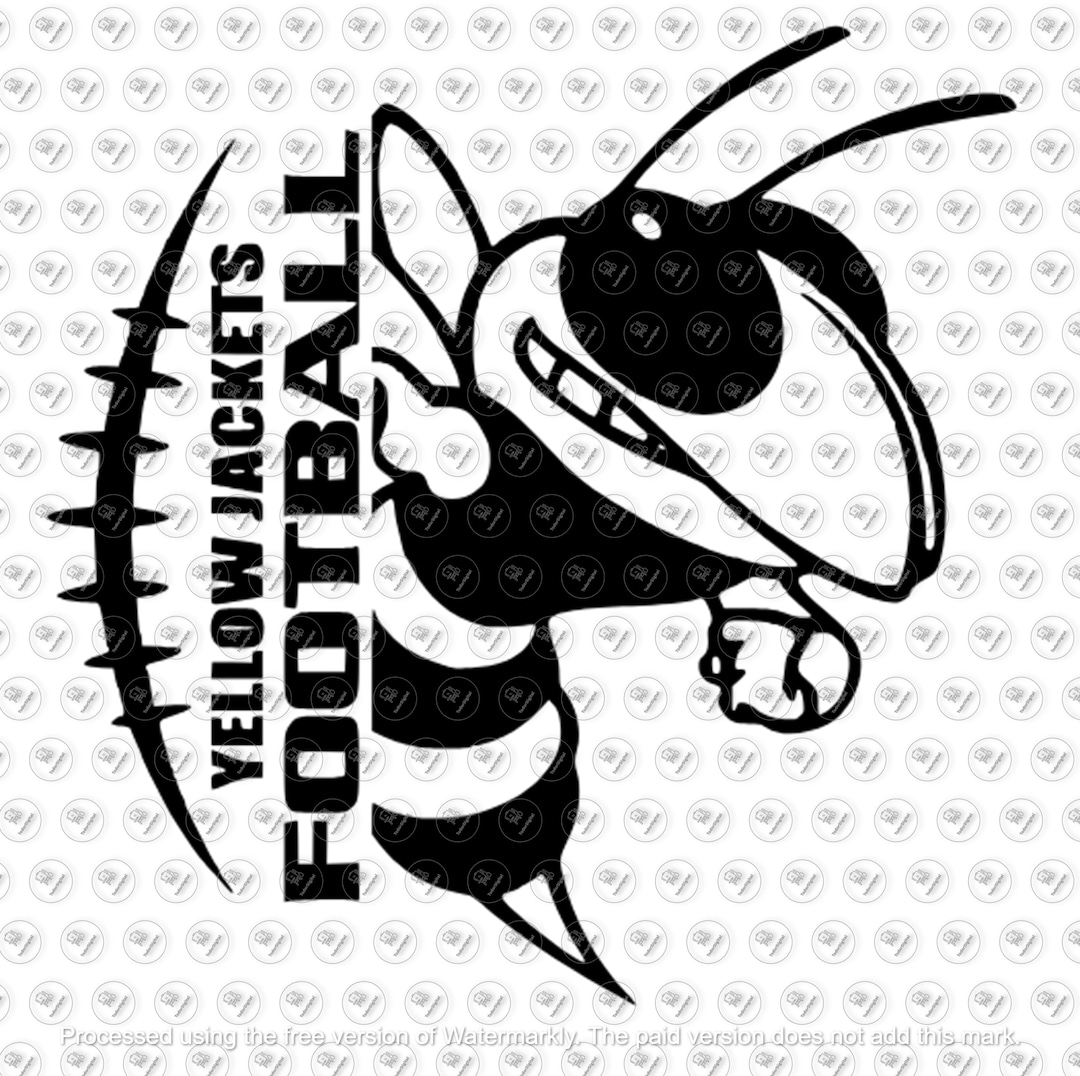 Yellow Jacket Logo Football