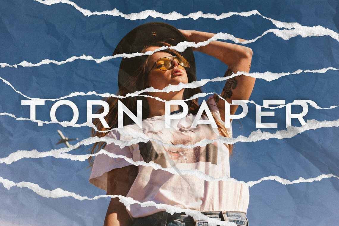 Torn Paper Photoshop Effect / Paper Effect / Photoshop PSD - Etsy UK