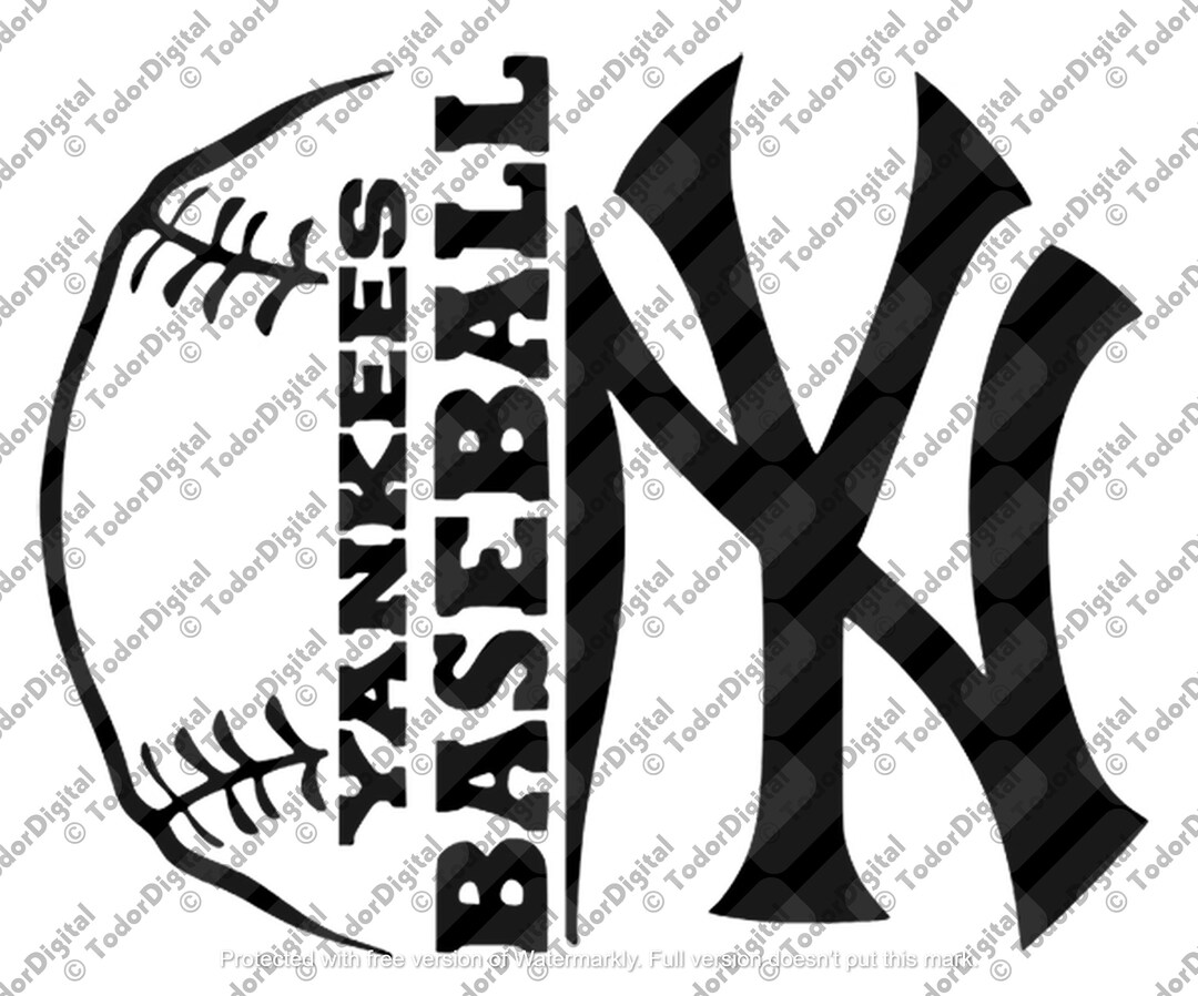 Baseball Svg File Baseball Clipart Yankees Team Mascot - Etsy