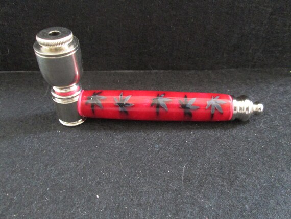 One Hitter Smoking Pipe Pot Leaves Alumilite Body All USA Made - Etsy