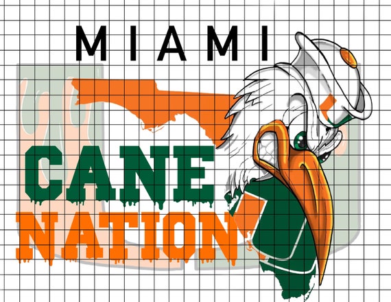 Papercraft cut file University of Miami sublimation vinyl print and cut ...