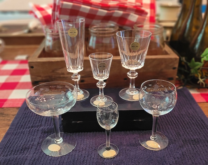 Princess House Stemware 6 Piece Mixed Lot, Lead Crystal & Heritage ...