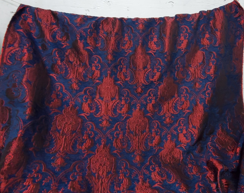 Chenille BAROQUE UPHOLSTERY Fabric Jacquard Damask, 58" Wide ,color ...