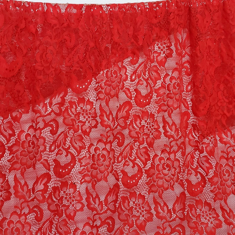 Red Lace Fabric - Etsy