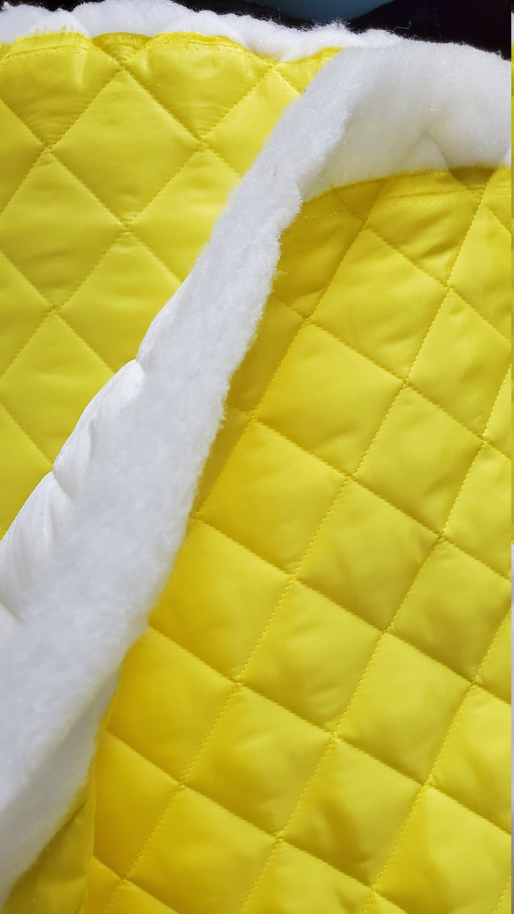Quilted Fabric Polyester Quilted Padded Lining Fabric Yellow - Etsy