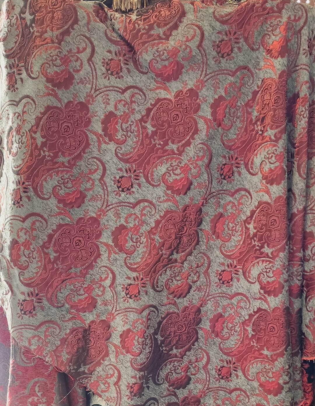 Chenille BAROQUE UPHOLSTERY Fabric Jacquard Damask, 58" Wide ,color ...