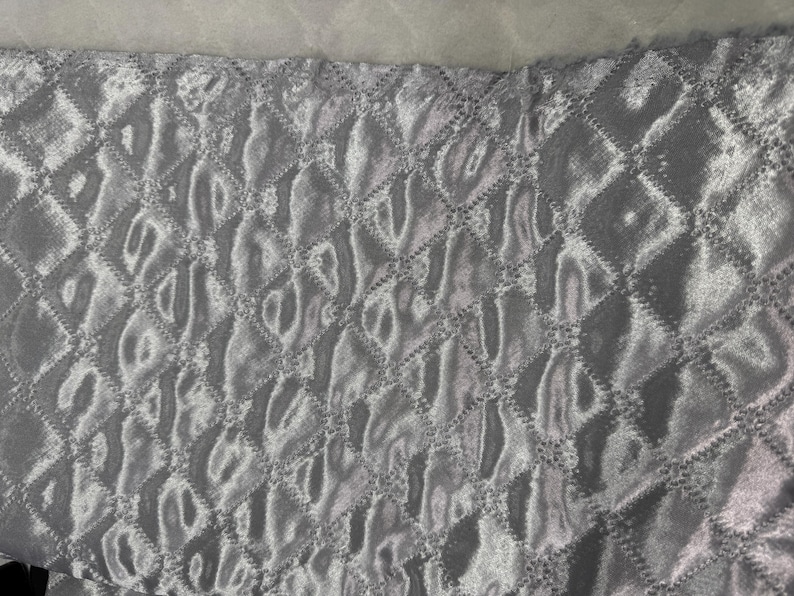 Polyester Quilted Padded Lining Fabric Silver Color, Sold by Yard, 60 ...