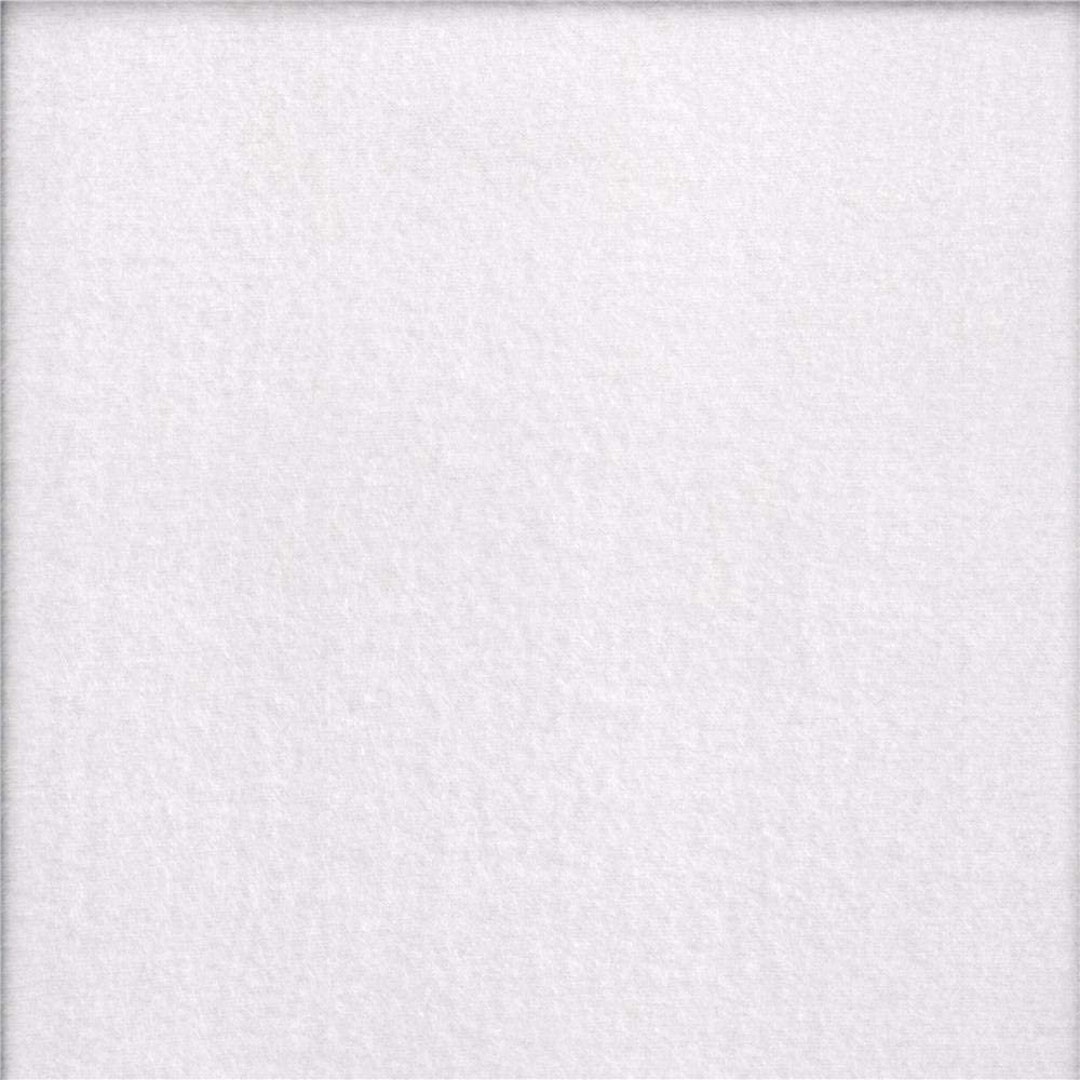 Fleece Combed Fabric, Double Brushed Solid Fleece White, Fabric by the ...