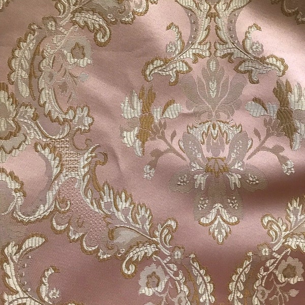 Pink Damask Fabric - Etsy