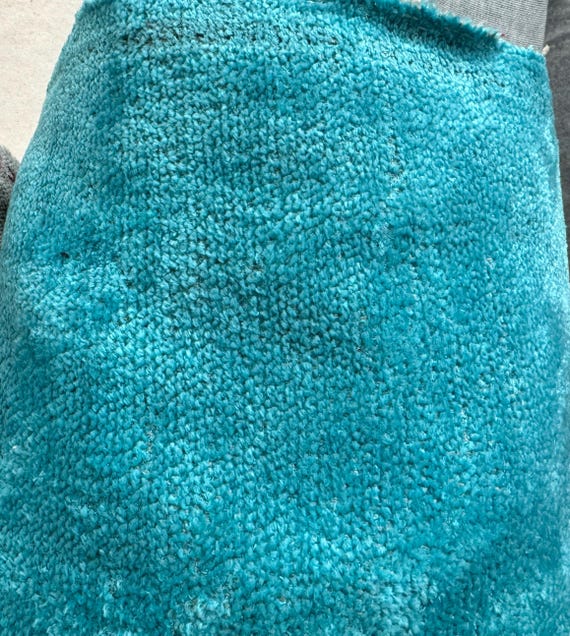 Blue Green Chenille Fabric