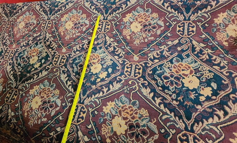 Vintage Heavy Medallion Chenille Tapestry Upholstery Fabric - Etsy