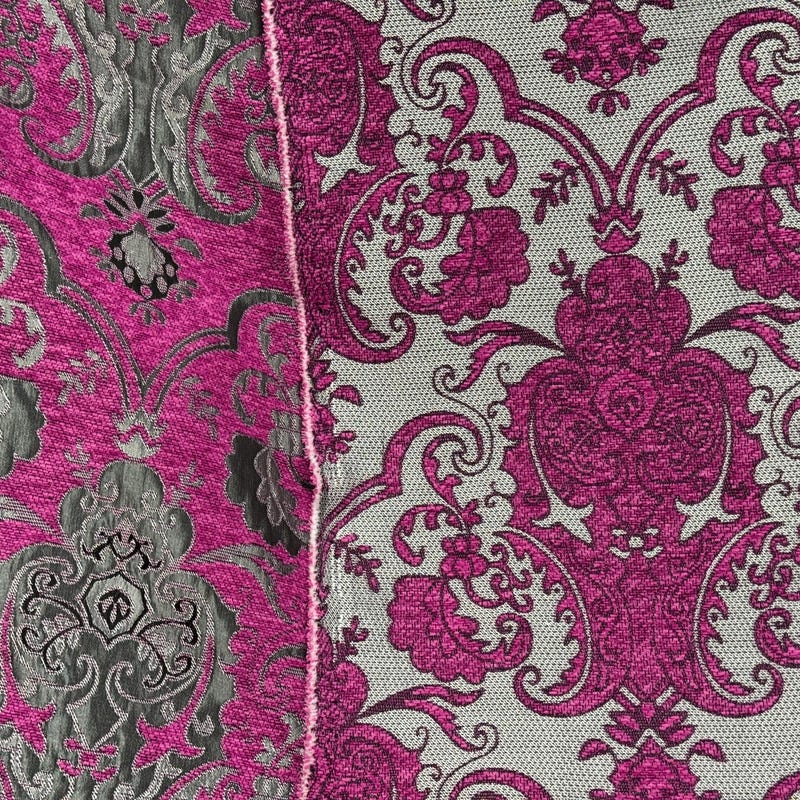 Pink Damask Fabric - Etsy