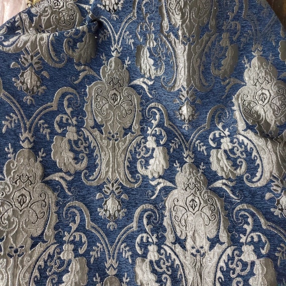 Chenille BAROQUE UPHOLSTERY Fabric Jacquard Damask 58 - Etsy
