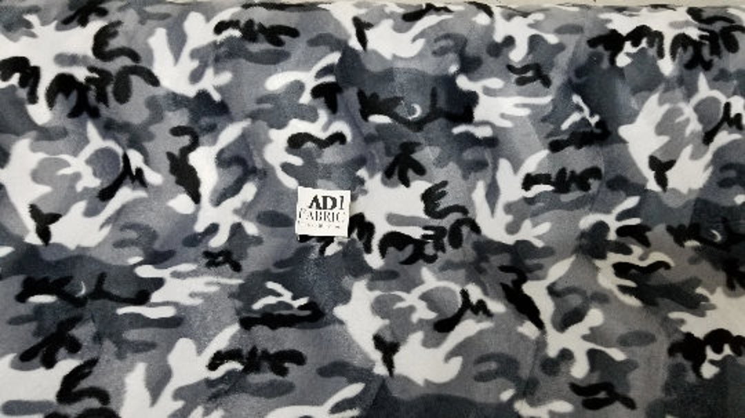 Velboa Camouflage, Faux Fake Fu Army Camouflage Fabric, 60" Sold by the ...