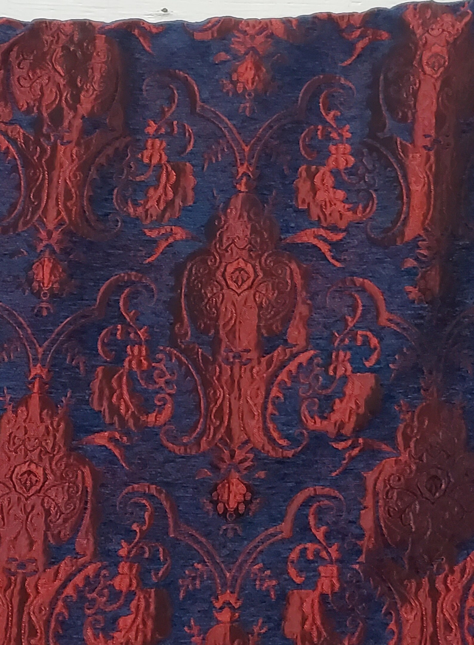 Chenille BAROQUE UPHOLSTERY Fabric Jacquard Damask, 58" Wide ,color ...