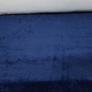 VELVET Fabric -midnight Blue Color , Upholstery Fabric, - 54" Width ...