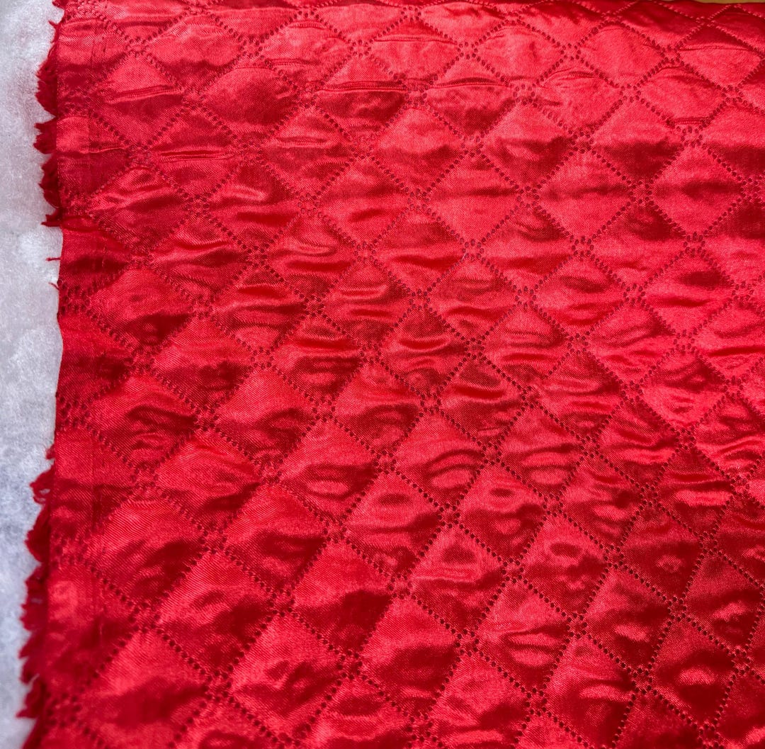 Polyester Quilted Padded Lining Fabric Red Sold by Yard, 60" Wide - Etsy