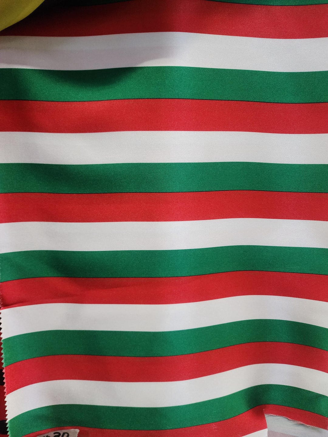 Polyester Satin Fabric by the Yard, Mexican Flag Stripes, 5 De Mayo ...