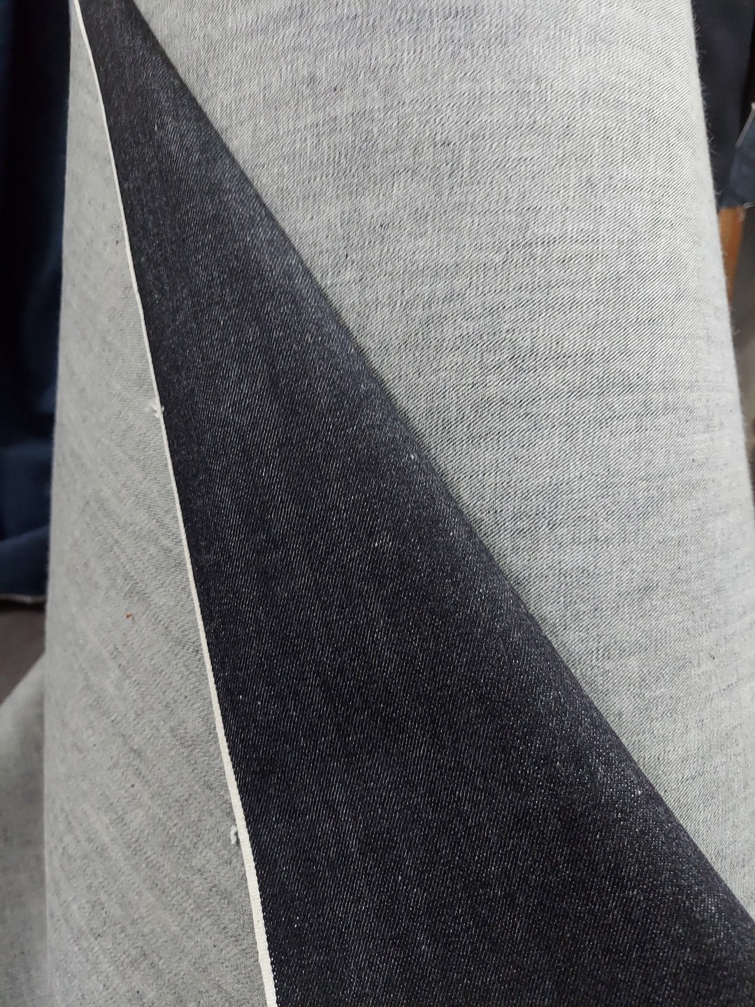 Ad Fabric Black/gray Cotton Dinem Japanese Selvedge Fabric by the Yard ...