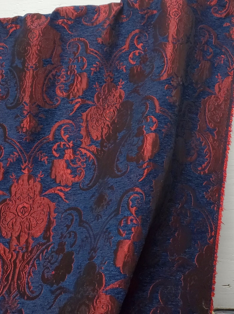 Chenille BAROQUE UPHOLSTERY Fabric Jacquard Damask, 58" Wide ,color ...