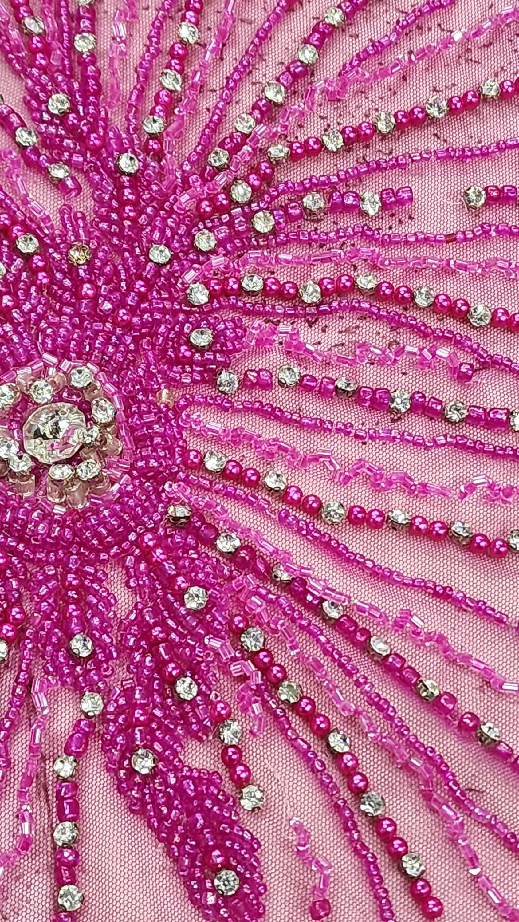 Fuschia Power Maes, Lace Fabric, Sequin Lace, Wedding Lace Embroidered ...