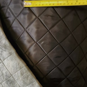 Quilted Fabric, Polyester Quilted Padded Lining Fabric Black, 3", Sold ...