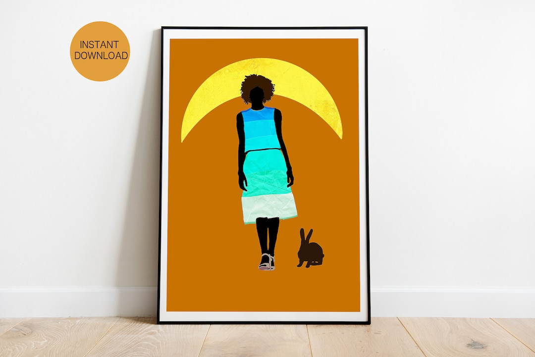 Faceless Portrait Art, Female With Sun Art Print , Women Art Prints ...
