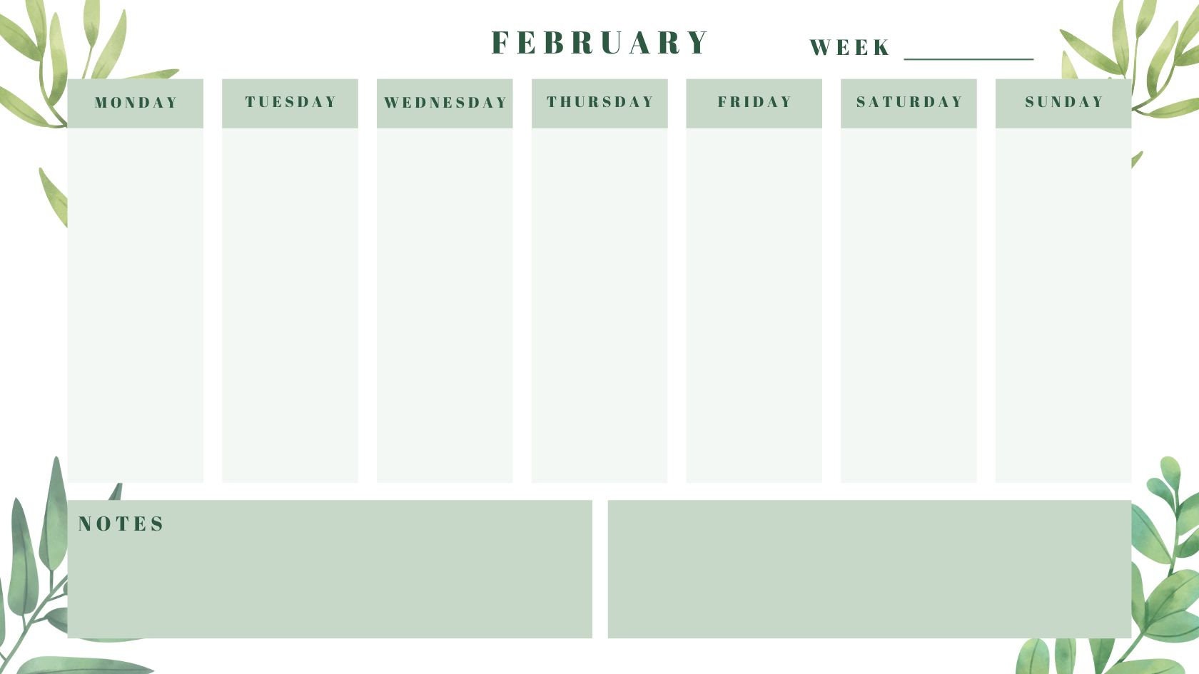 Modern Weekly Planning Calendar - Etsy