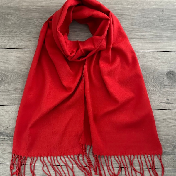 Red Scarf - Etsy UK