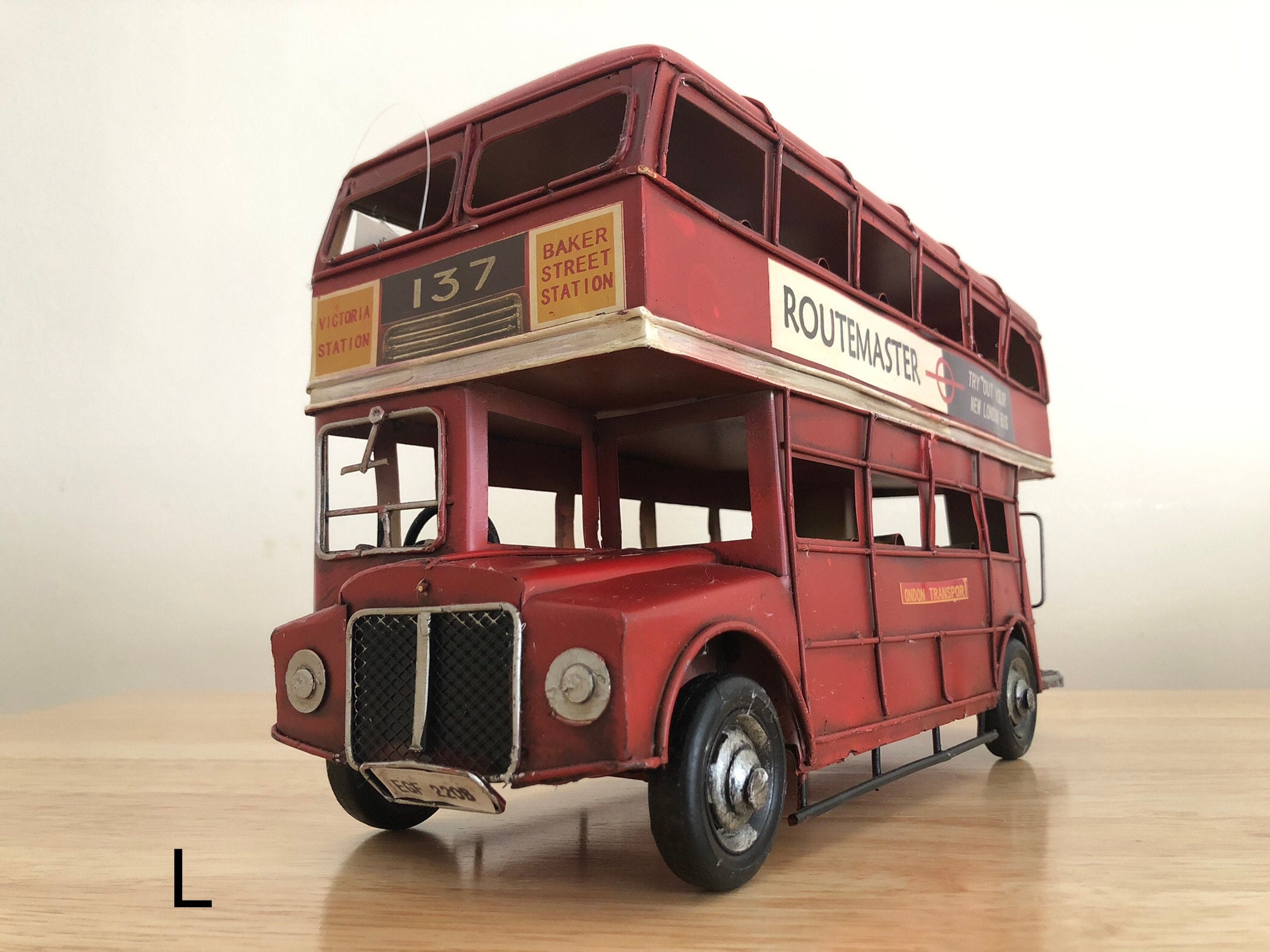 Vintage London Double Decker Bus, Retro Red Bus, Victoria Bus ...