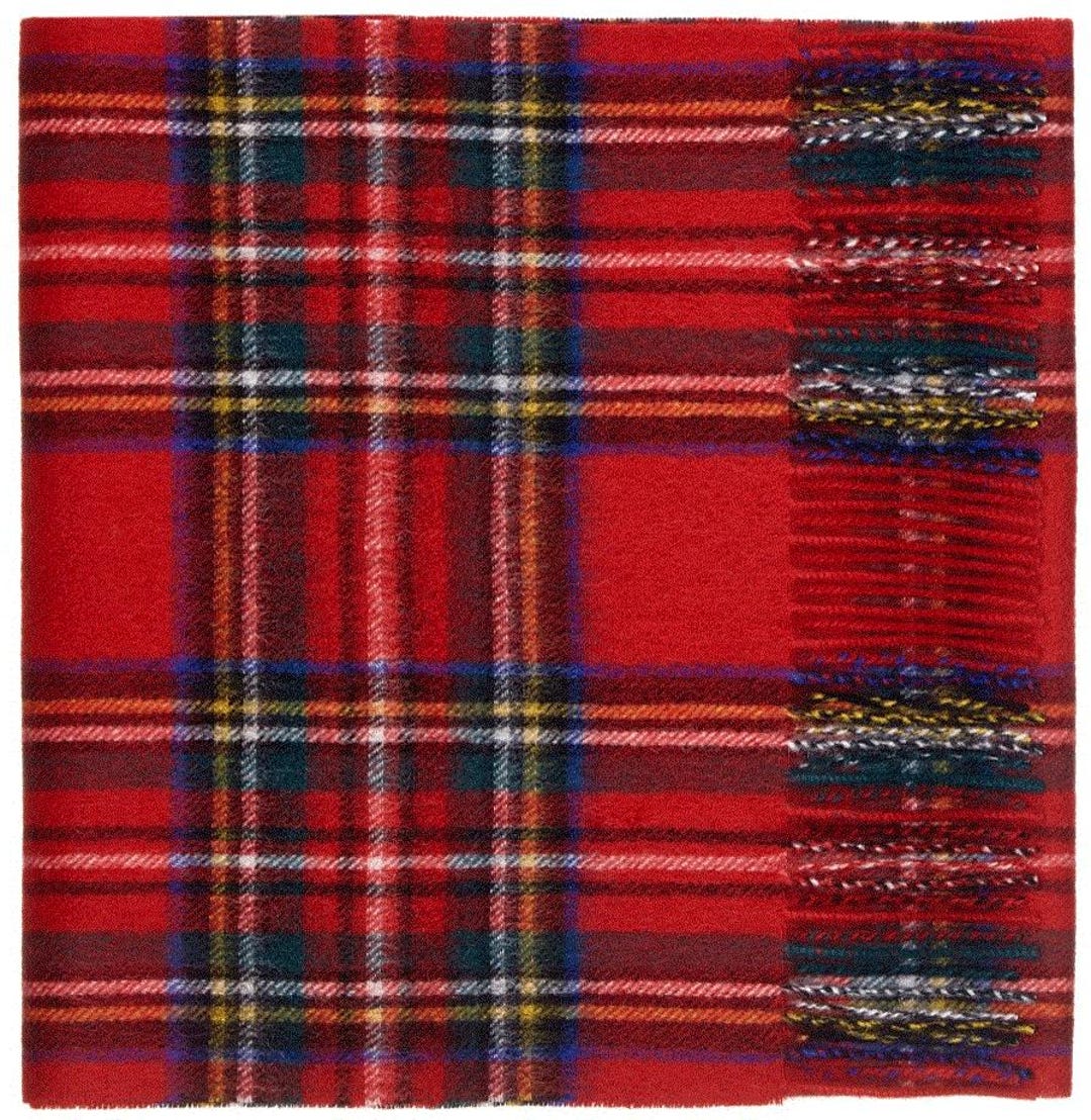 100% Lambswool Scottish Red Tartan Royal Stewart Scarves - Etsy