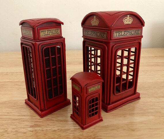 Vintage Retro Metal Iconic British Style London Telephone Box - Etsy UK