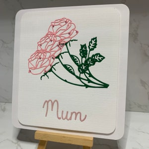 Handmade Card Female Pretty Birthday Mothers Day Mum Mother Roses ...