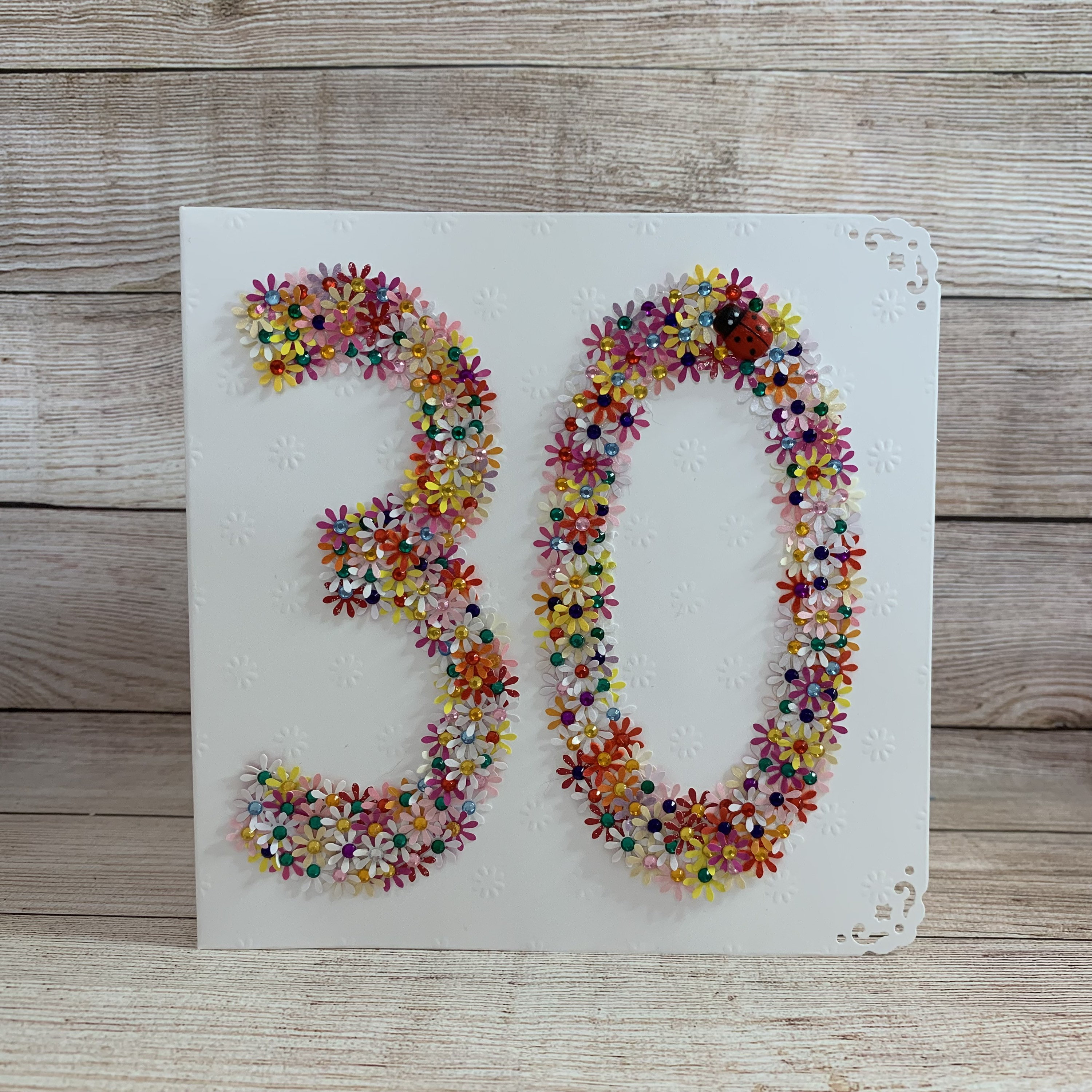 Handmade Age 30 Floral Card 30th Birthday Card Happy 30th Card Any Age ...