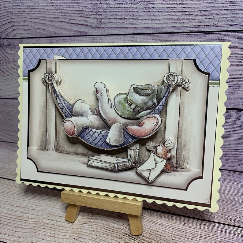Handmade Birthday Thank You Card Decoupage Layered - Etsy